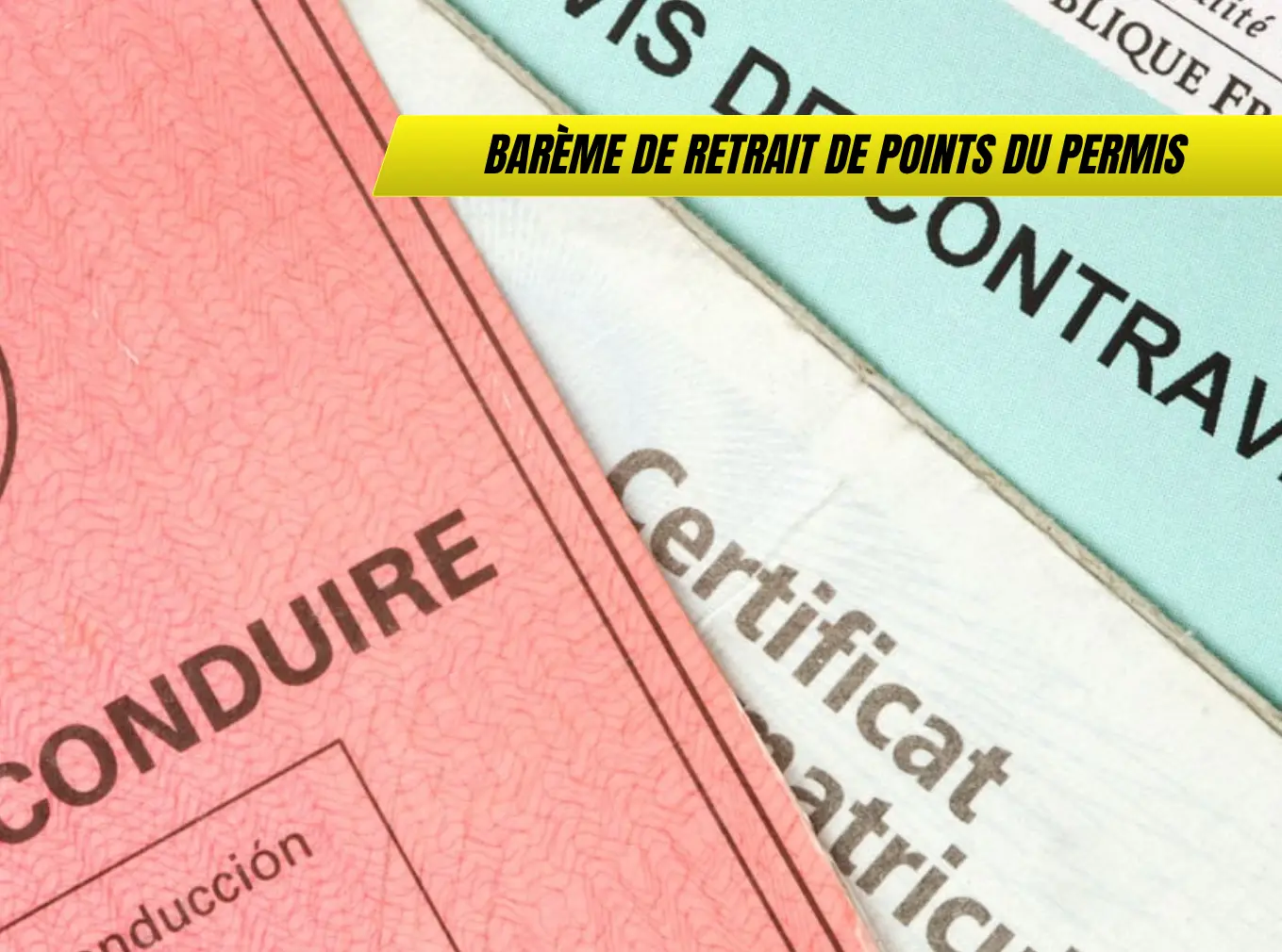 Barème de retrait de points du permis 2025 : la grille complète des ...